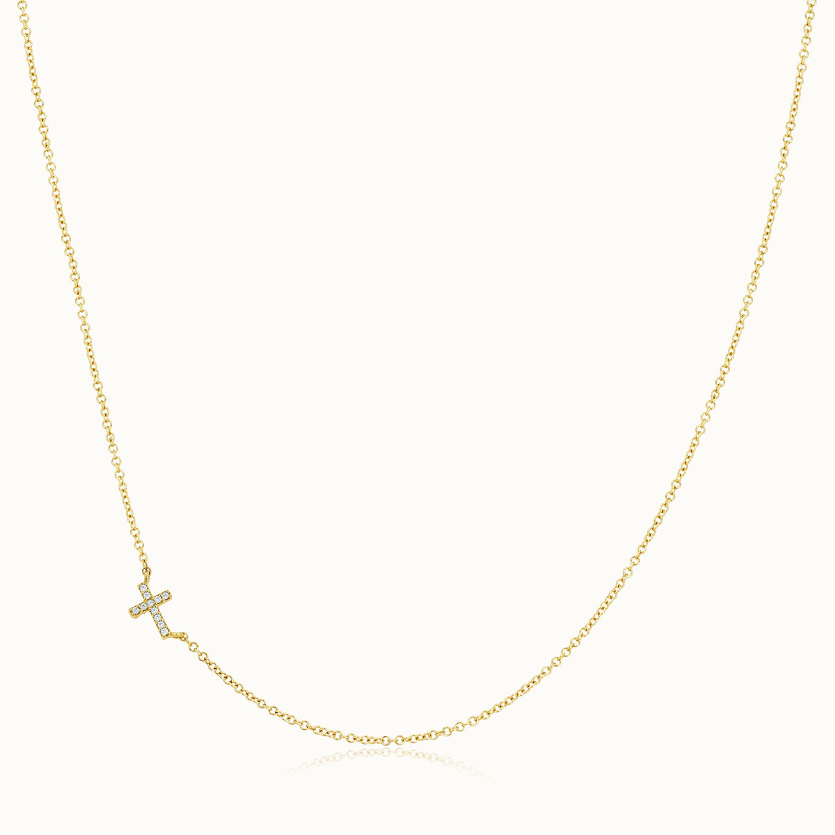 Mini Stationed Diamond Cross – Pampillonia Jewelers