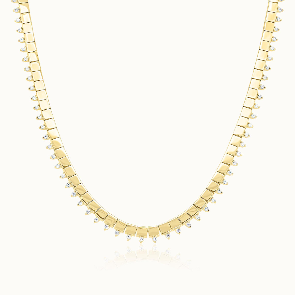 Diamond Spike Necklace – Pampillonia Jewelers